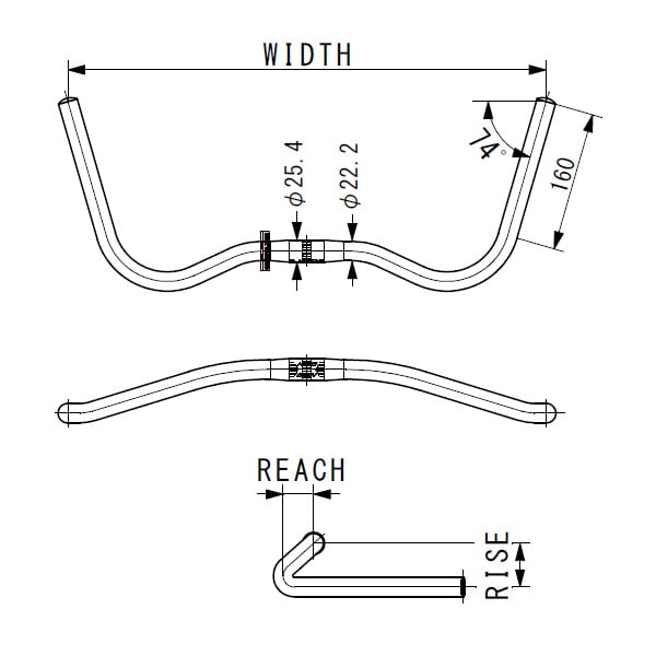 B352AA 幅:550mm バークランプ径:25.4mm